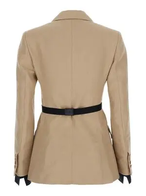 Max Mara Fionda Linen Belted Jacket - Multicolor