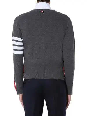 Thom Browne V-neck Cardigan - Gray