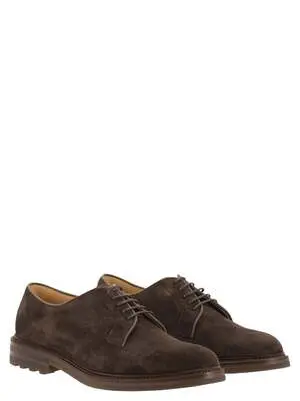 Brunello Cucinelli Derby Camoscio Corvino