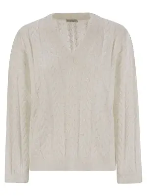 Brunello Cucinelli Dazzling Double Cable Cotton Jersey - White