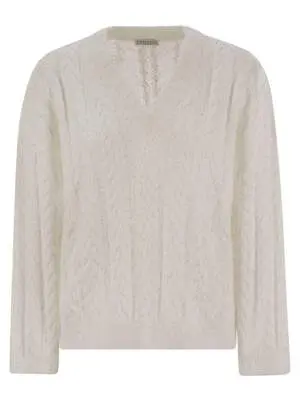 Brunello Cucinelli Dazzling Double Cable Pullover