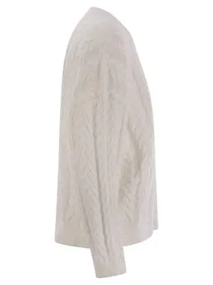 Brunello Cucinelli Dazzling Double Cable Pullover