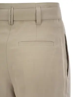 Brunello Cucinelli Corset Cigarette Trousers - Cream