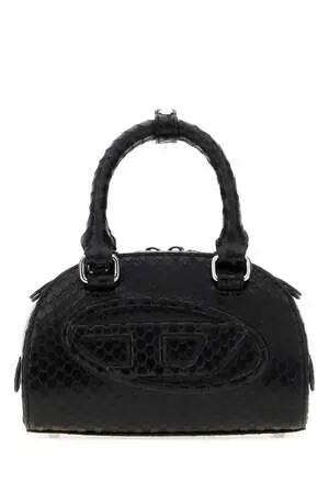 DIESEL® Leather 1dr Dome Handbag - Black