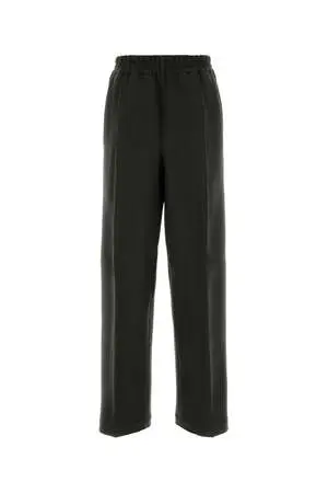 AMI Paris Charcoal Wool Wide-leg Pant - Gray