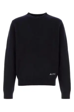 A.p.c. Midnight Wool Edmond Sweater - Blue