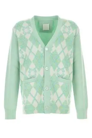 Givenchy Pastel Wool Blend Cardigan - Green