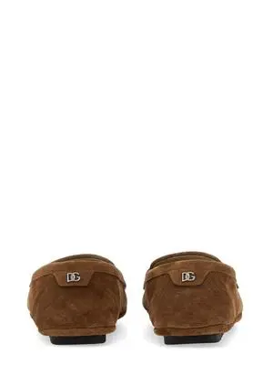 Dolce & Gabbana Leather Drivers - Cream