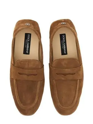 Dolce & Gabbana Leather Drivers - Cream