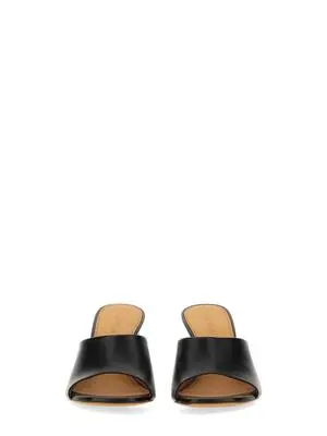 Off-White Leather Mules - Black