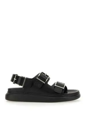Alexander McQueen Leather Sandal - Black