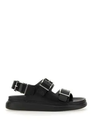Alexander McQueen Leather Sandal - Black