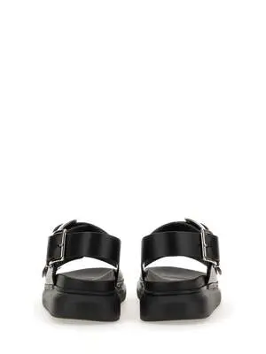 Alexander McQueen Leather Sandals - Black