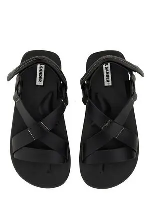 JIL SANDER Leather Low Sandals