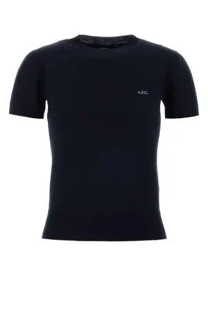 A.p.c. Dark Wool Blend Gia Sweater - Blue
