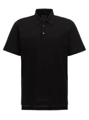 Givenchy Logo Embroidery Polo Shirt - Black