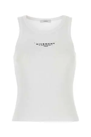 Givenchy Stretch Cotton Tank Top - White