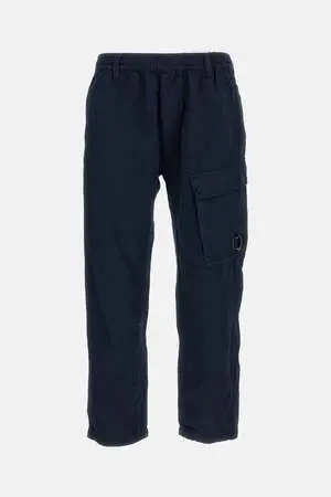 C.P. COMPANY Linen Blended Cargo Trousers - Multicolor