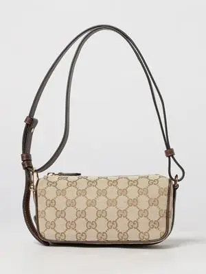 Gucci Gg Monogram Jacquard Cotton Mini Shoulder Bag - Cream