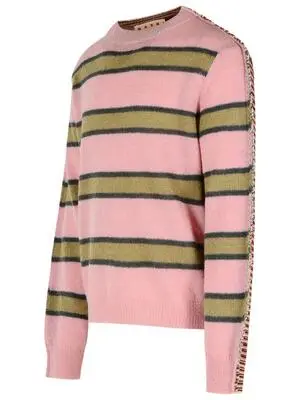 Marni Mohair Blend Oversized Striped Sweater