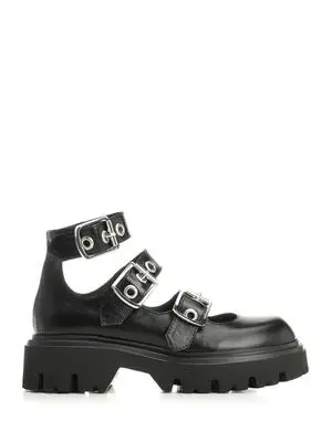VIVIENNE WESTWOOD Bacchus Leather Sandals - Black