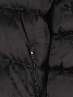 Balenciaga Nylon Down Jacket With All-over Lettering Logo