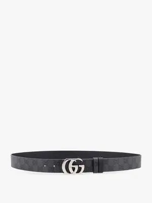 Gucci Gg Marmont Reversible Leather Belt - Black