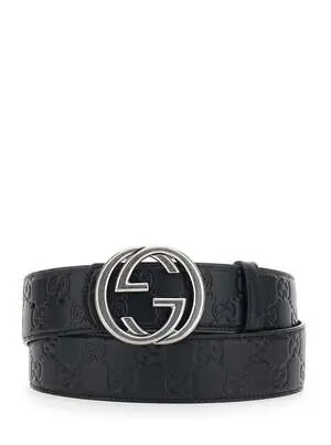 Gucci Leather Gg Buckle Belt - Multicolor