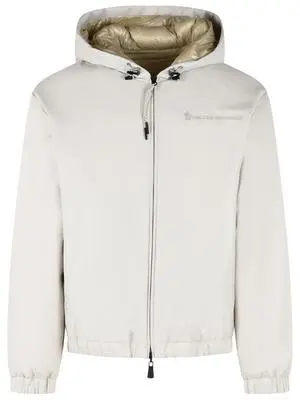 Moncler Berguns' Reversible Bomber Jacket In Ivory Polyamide - Cream