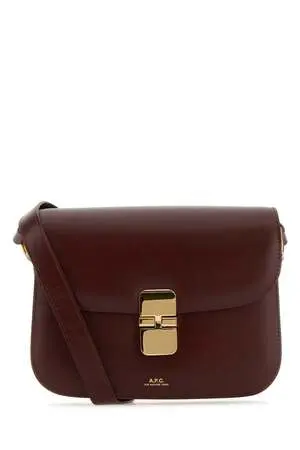 A.p.c. Grape Leather Small Grace Crossbody Bag - Red
