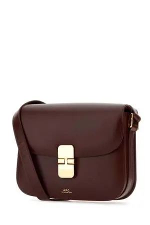 A.p.c. Grape Leather Small Grace Crossbody Bag