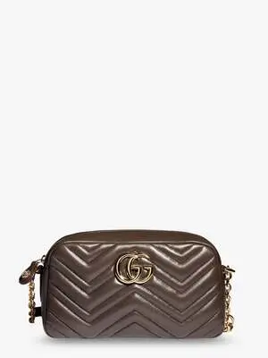 Gucci Gg Marmont Camera Bag Leather Crossbody Bag With Chevron Stitching - Multicolor