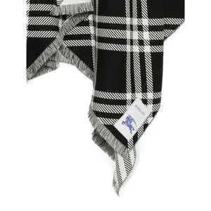 Burberry Check Pattern Draped Cape