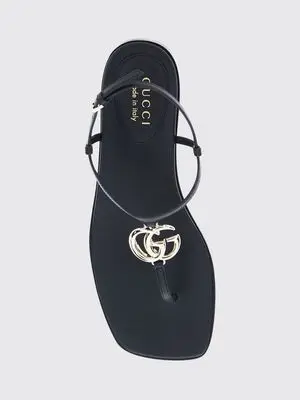 Gucci Leather Heeled Sandal - Black