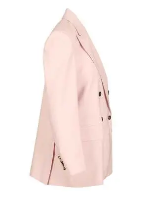 Max Mara Ombrosa Double-breasted Blazer In Wool, Mohair And Silk Blend - Multicolor