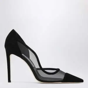 JIMMY CHOO Suede And Mesh Pumps - Black