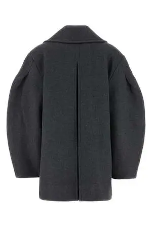 GANNI Grey Wool Blend Coat