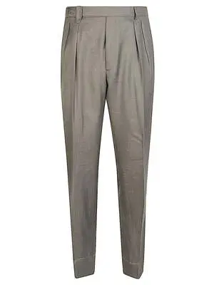Brioni Silk And Cashmere Trousers - Multicolor