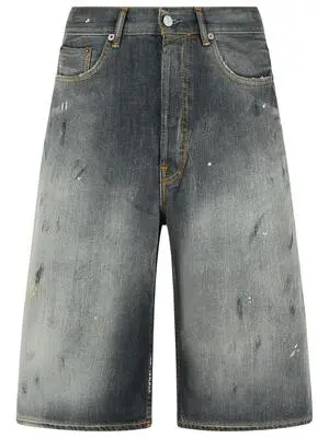 Acne Studios Grey Denim Bermuda Shorts - Black