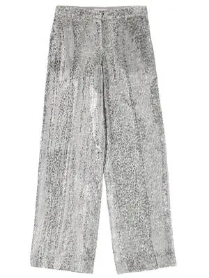 Stella McCartney Pants In Fil Coup - Silver