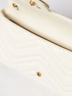 Gucci Gg Marmont Mini Shoulder Bag - White