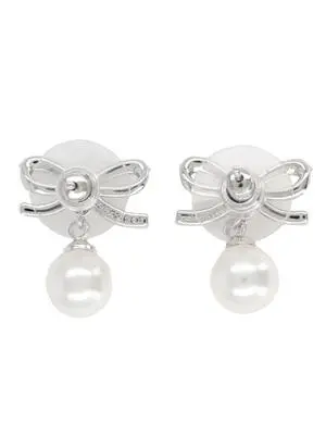 SELF-PORTRAIT Bow Pearl Earrings