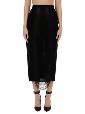 Alexander McQueen Long Skirt - Black
