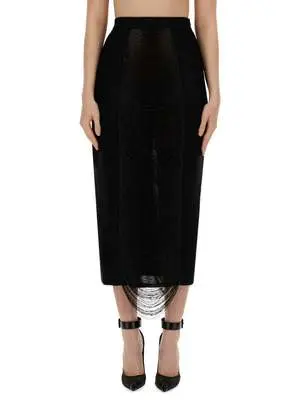 Alexander McQueen Long Skirt - Black