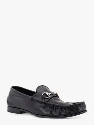 Gucci Lugano Leather Loafers - Black