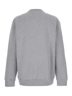 Gucci Grey Crewneck Sweatshirt With Logo Detail On The Front In Cotton For - Multicolor