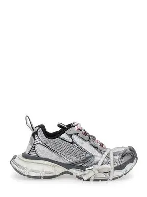 Balenciaga 3xl Tech Fabric Low Top Sneakers - Gray