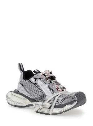 Balenciaga 3xl Tech Fabric Low Top Sneakers - Gray