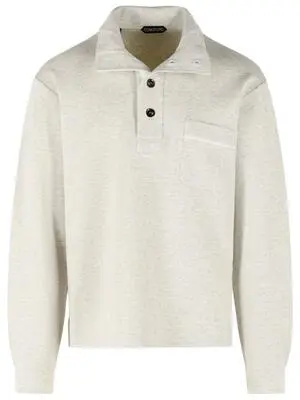 TOM FORD Ivory Cotton Blend Sweater - Cream