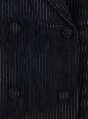 Fendi Pinstripe Wool Blend Double-breasted Jacket - Multicolor